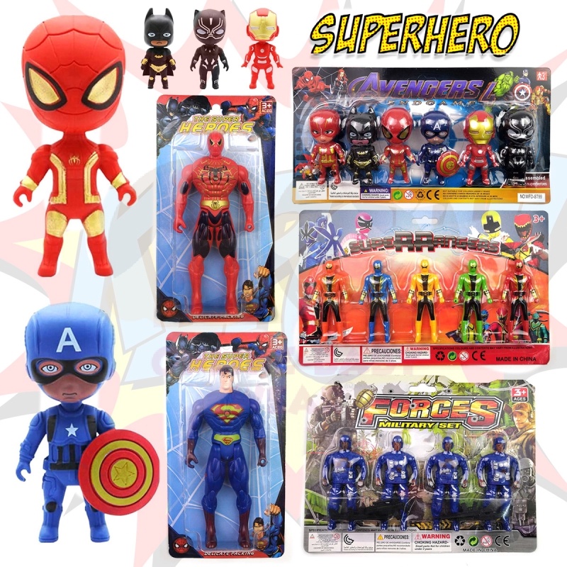 Assorted SUPER HERO Action Figures Mighty Heroes Kids Toys / Mainan ...