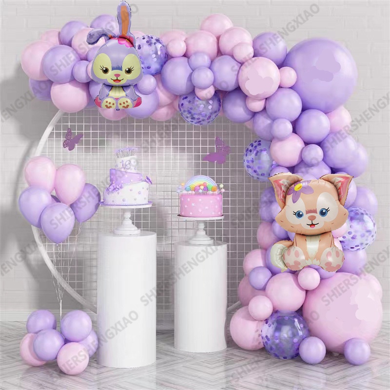 81pcs LinaBell Theme Birthday Party Balloon Set LinaBell Aluminum Film ...