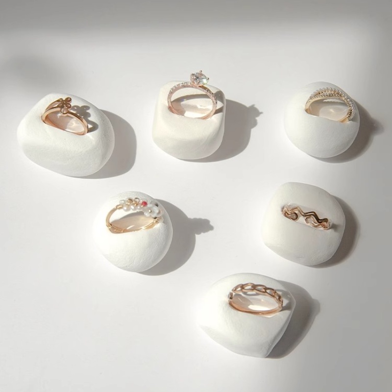Plaster Ring Holders Jewellery Stand Organiser Storage Cone Ring ...
