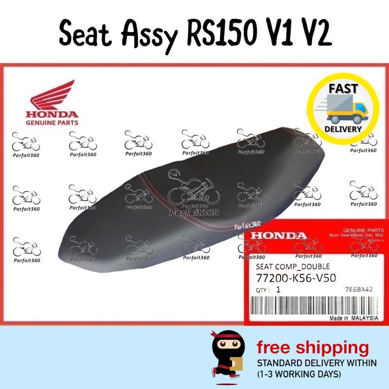 77200-K56-V50 HONDA RS150 V1 V2 Double Seat Assy Cushion / Kusyen 100% ...