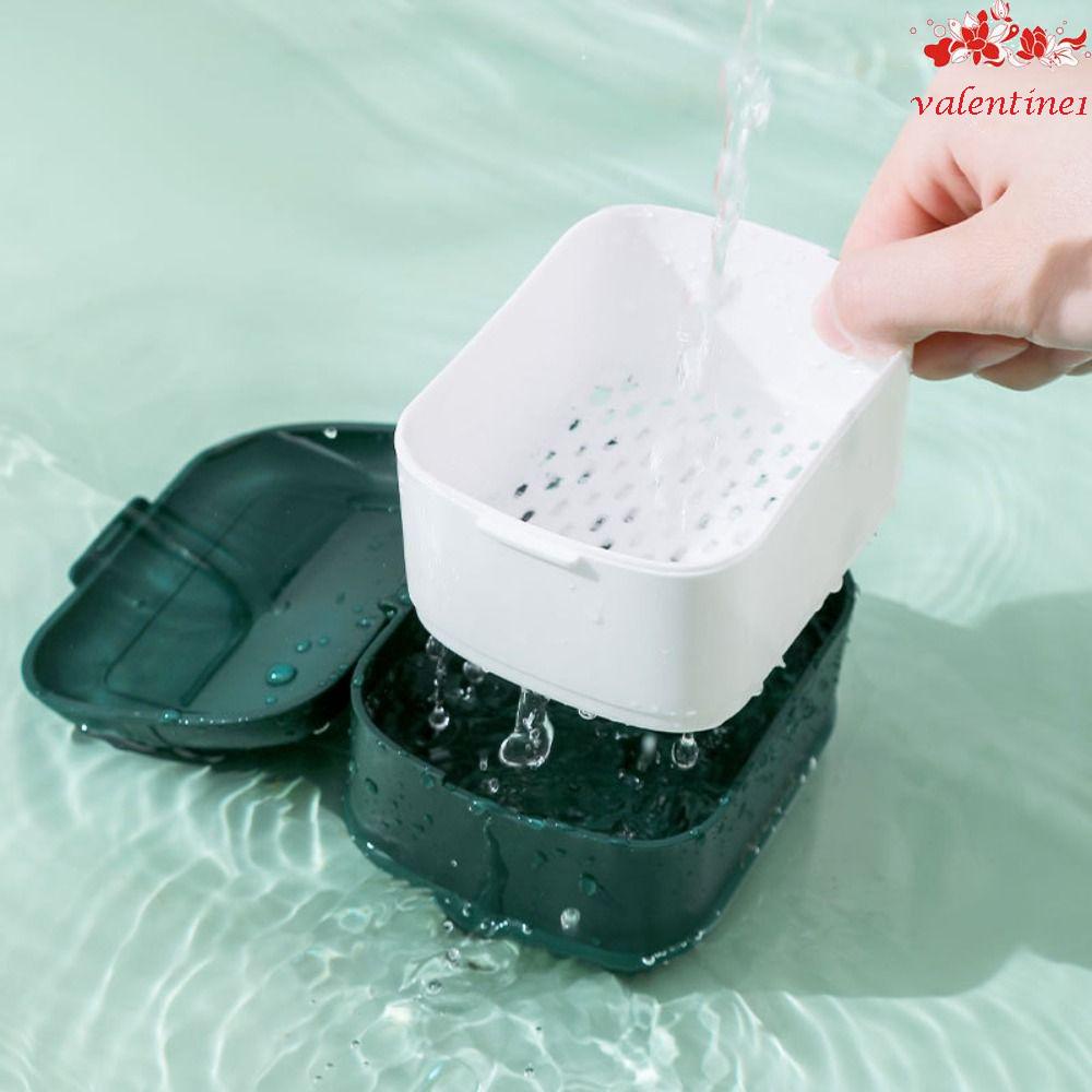 VALENTINE1 Denture Bath Box, Soaking Nordic Style False Teeth Storage ...