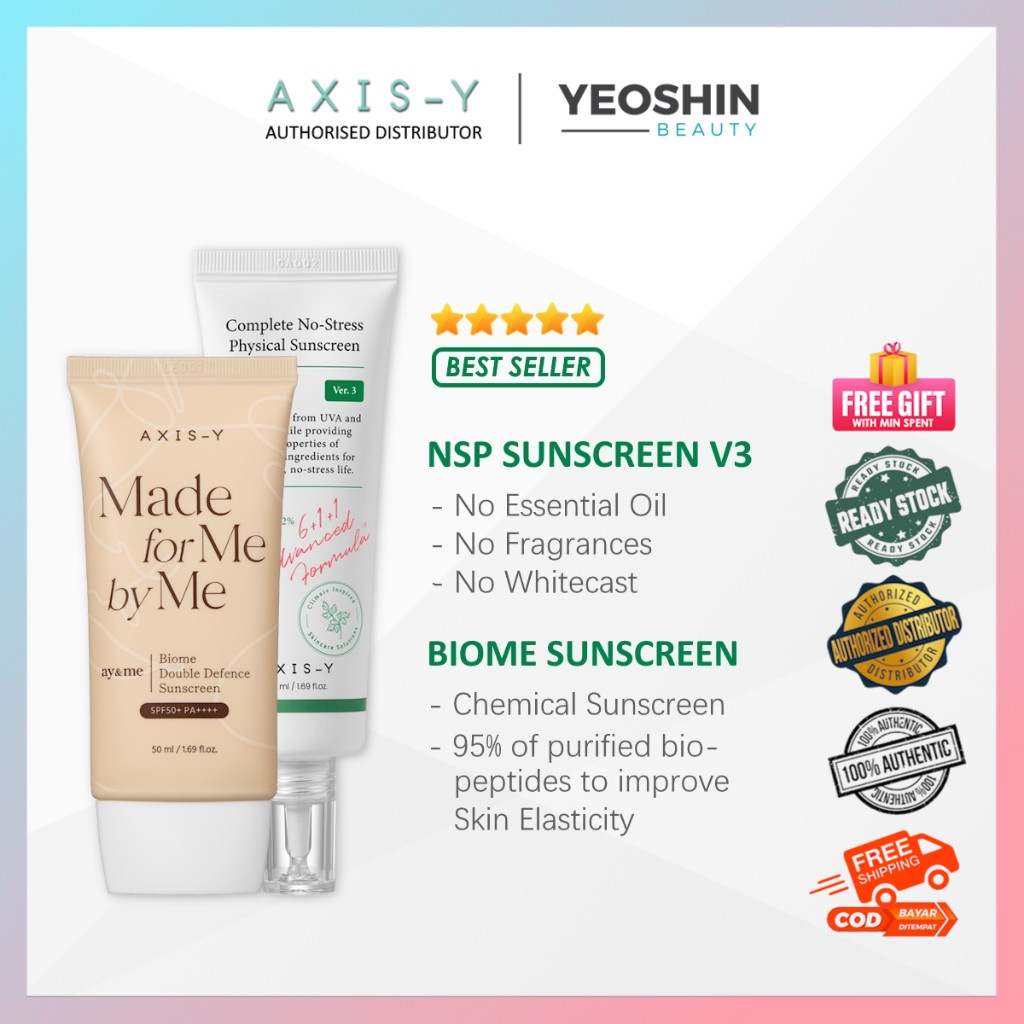 Axis-Y Complete No-Stress Physical Sunscreen SPF50+PA++++ V3 / AY&Me ...