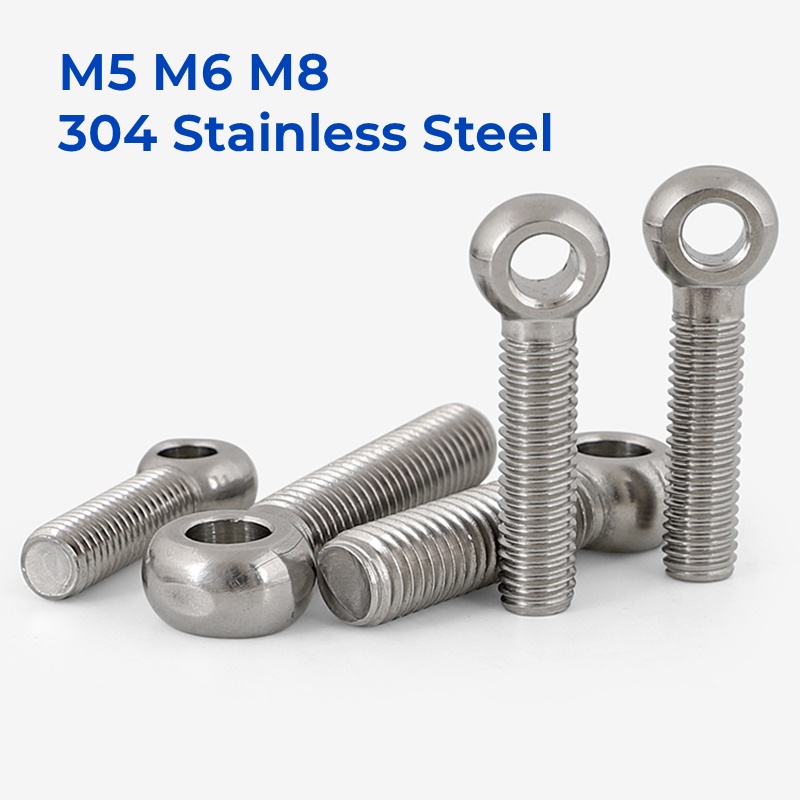 M5 M6 M8 304 Stainless Steel Ring Link Bolt Fisheye Eye Slip Hole Screw ...