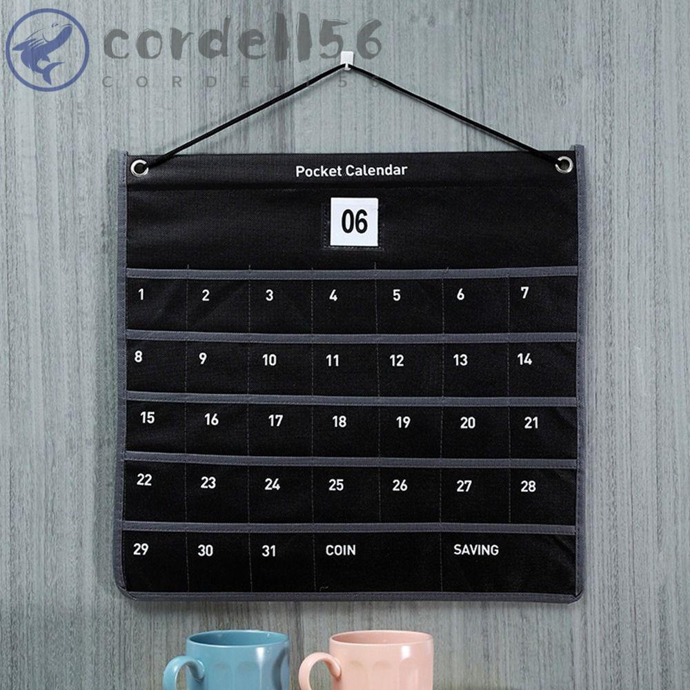CORDELL Calendar Bag Attractive Numbered Hanging Wall Mounted Chart ...