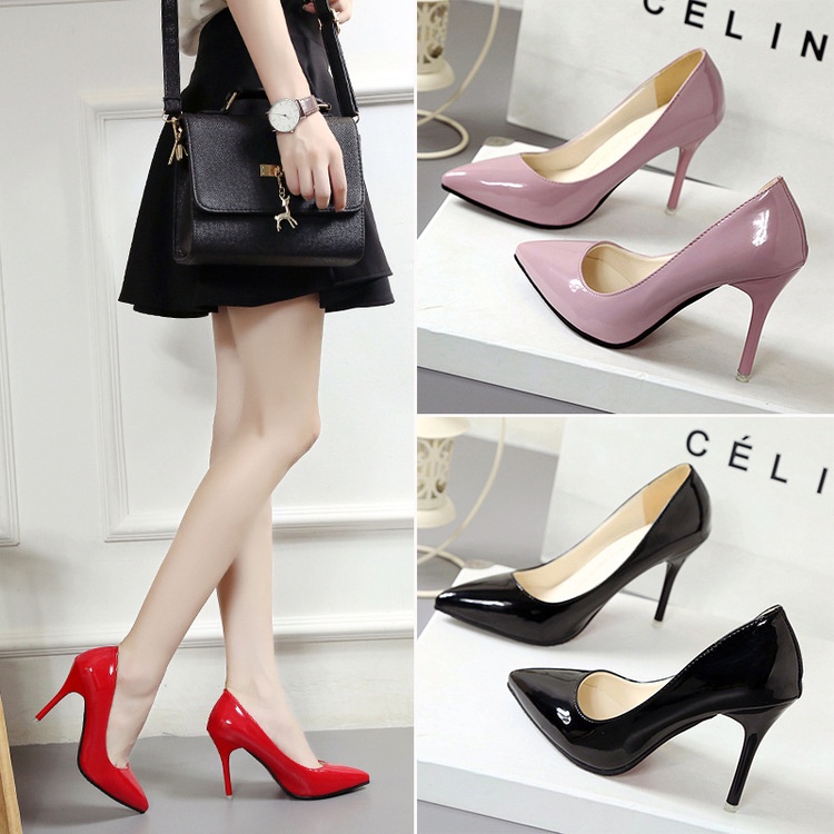 Nightclub Heel Shoes Pointed Toe High Heels Stiletto Women's Work ...