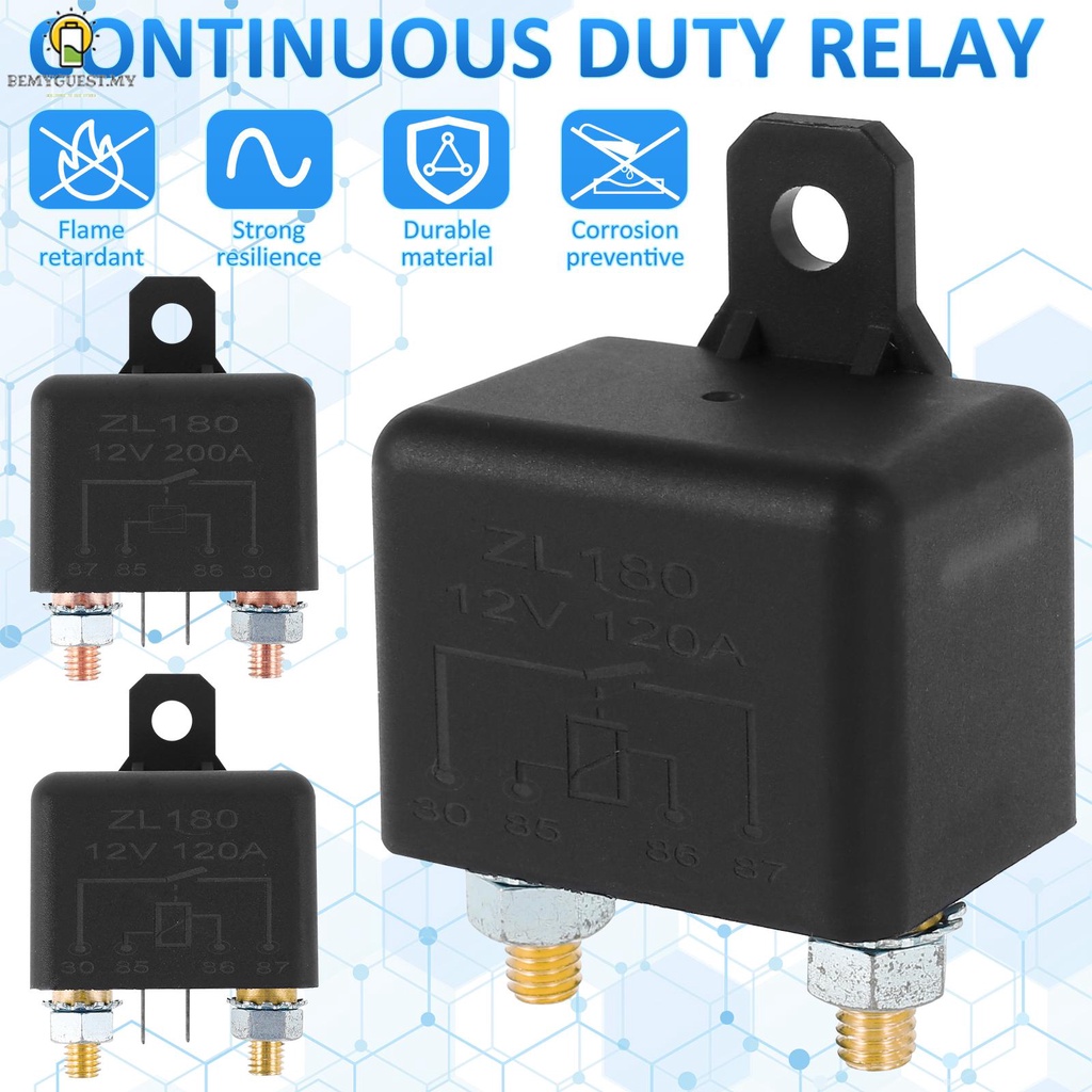 2Pcs Automotive Relays 12V 120A/200A High Current Starter Relay Strong ...