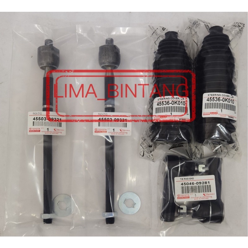 (1 SET) Tie Rod End+Rack End+Steering Boot Cover (TOYOTA OEM) Toyota ...