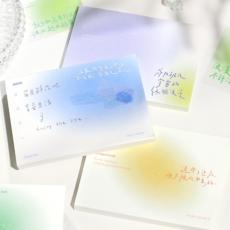 Gradient Note Paper Unglued Student Message Notes Cartoon Memo Notes ...