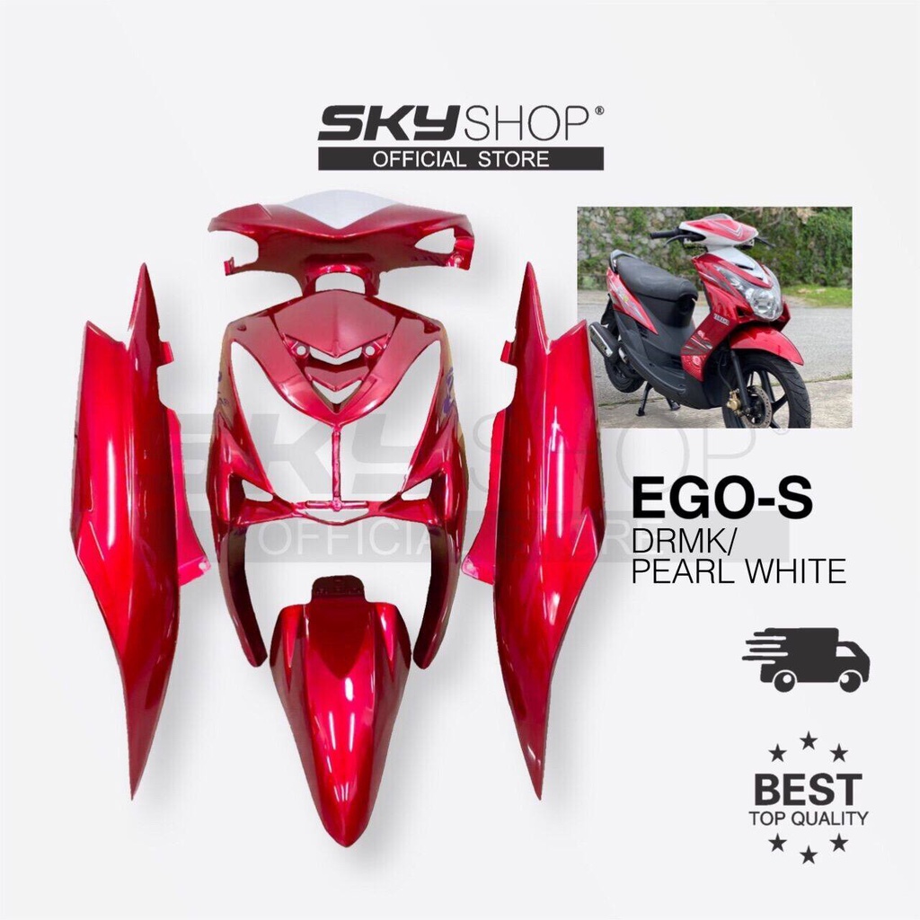 YAMAHA EGO-S BODY COVER SET (DRMK/PEARL WHITE) COVERSET EGOS (SKYSHOP) | Shopee Malaysia