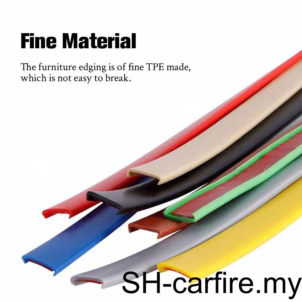 1 Roll TPE Furniture Edging U-shaped Replacement Self-adhesive Solid ...