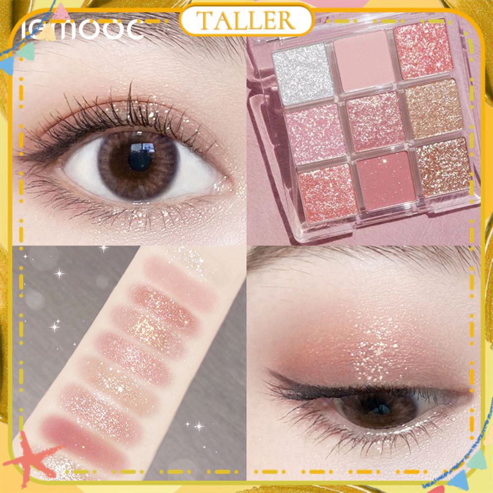 Read Stock Lemooc 9 Color Eye Shadow Plate Earth Color Pearlescent ...