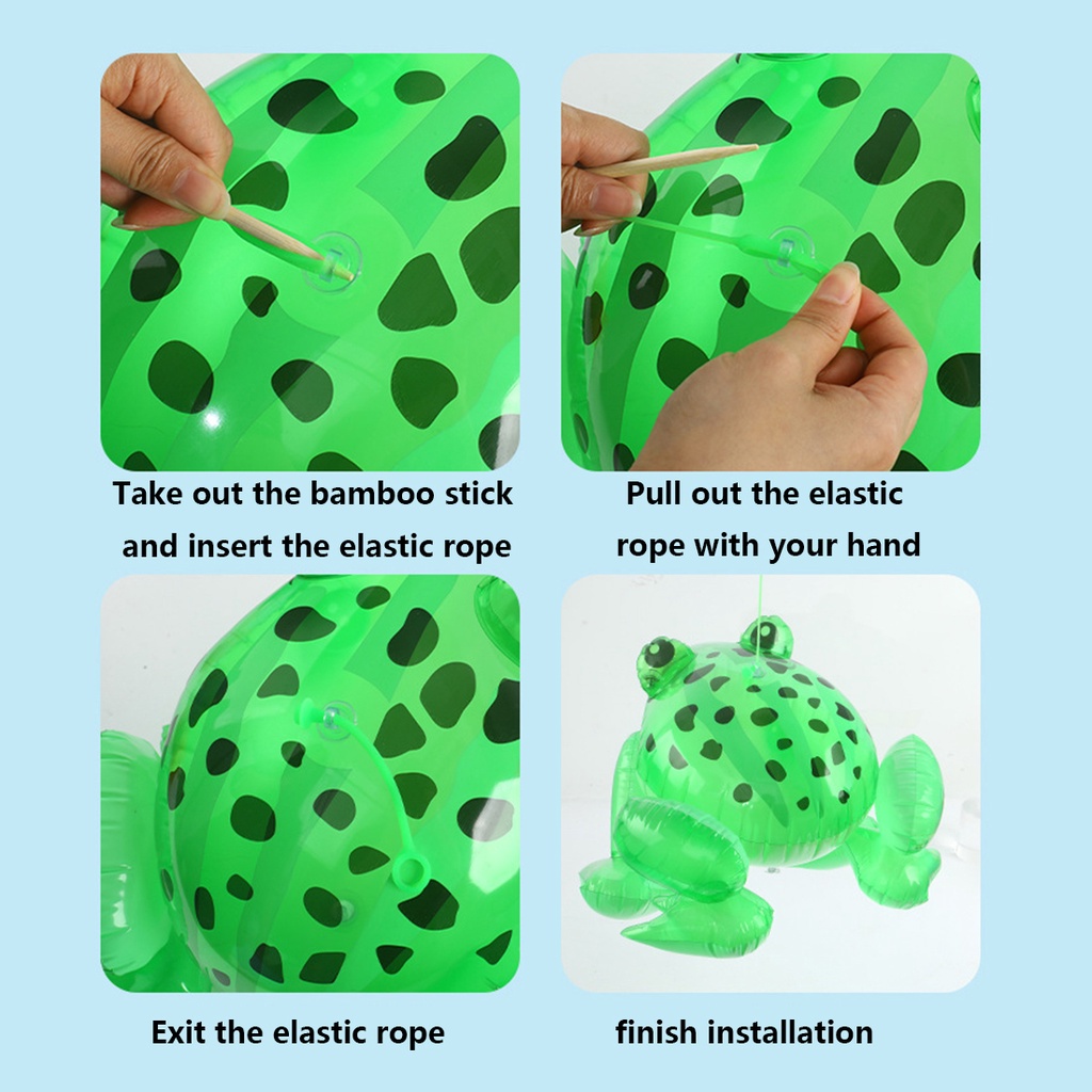 Ready To Stock Frog Cub Balloons Will Glow Bounce PVC Inflatable Frog ...