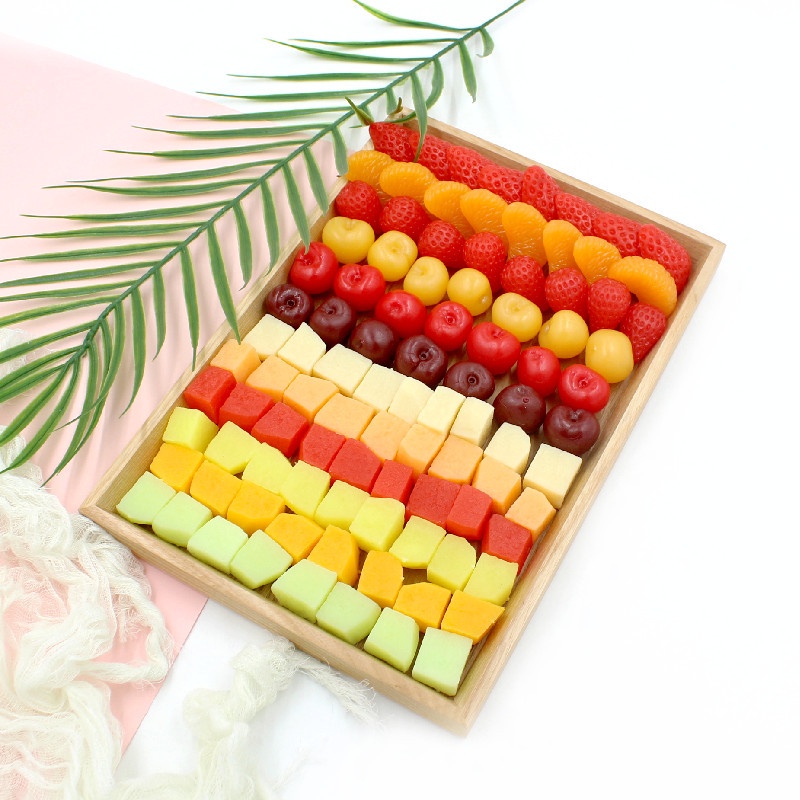 Artificial Fruit Slice PVC Fake Fruits Chunks Raspberry Orange ...