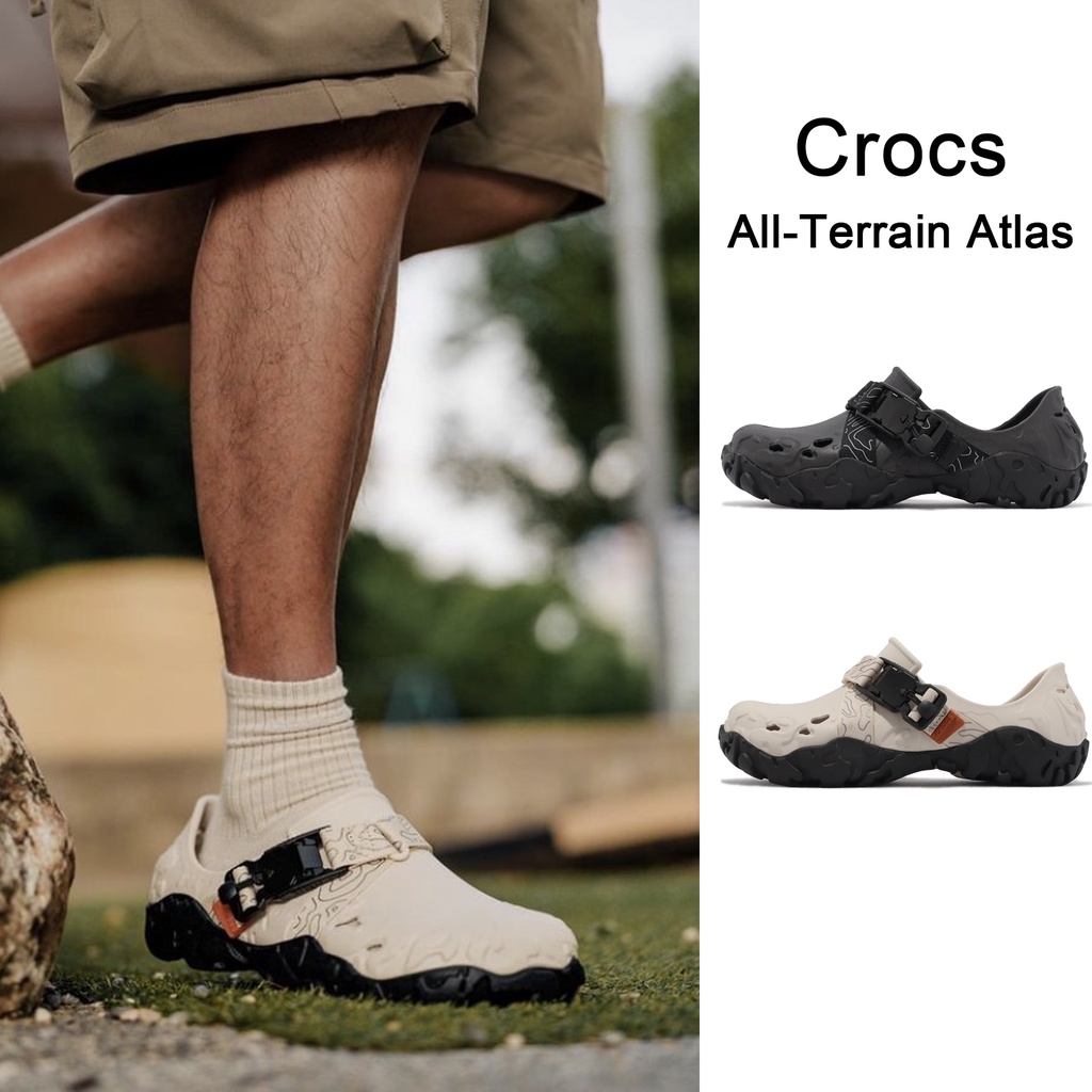 Crocs All-Terrain Atlas Terrain Tank Shoes All Black Cement Gray ...