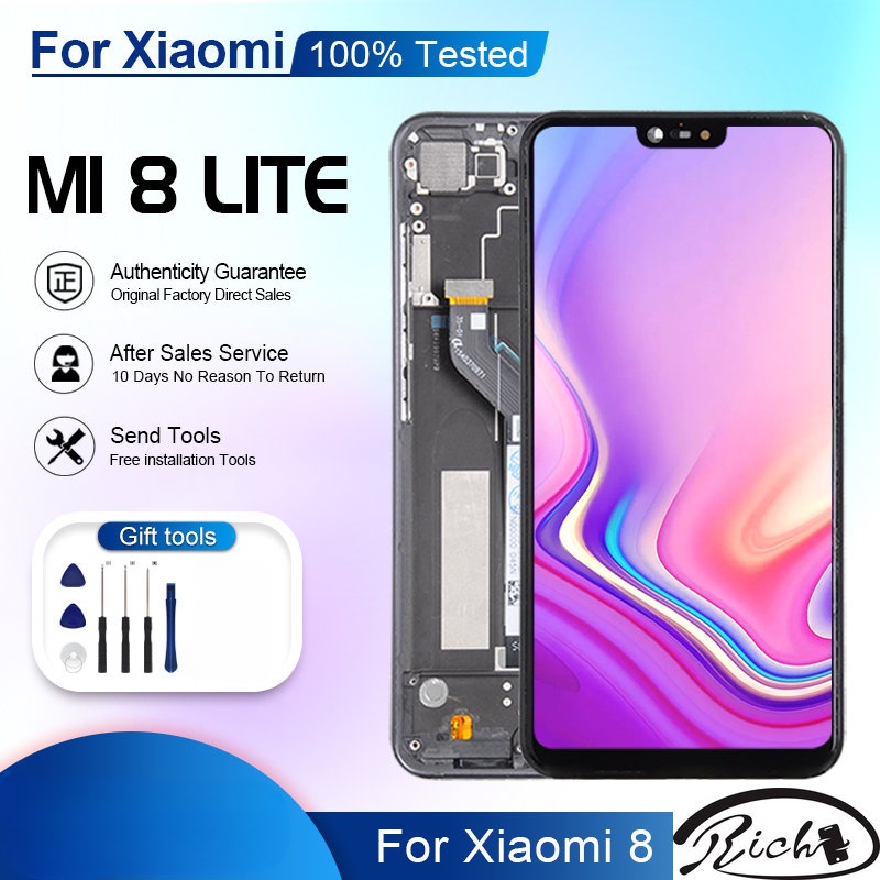 6.26 Inch For Xiaomi Mi 8 Lite Lcd Touch Panel Screen Digitizer Assembly For Mi 8 Lite Display ...