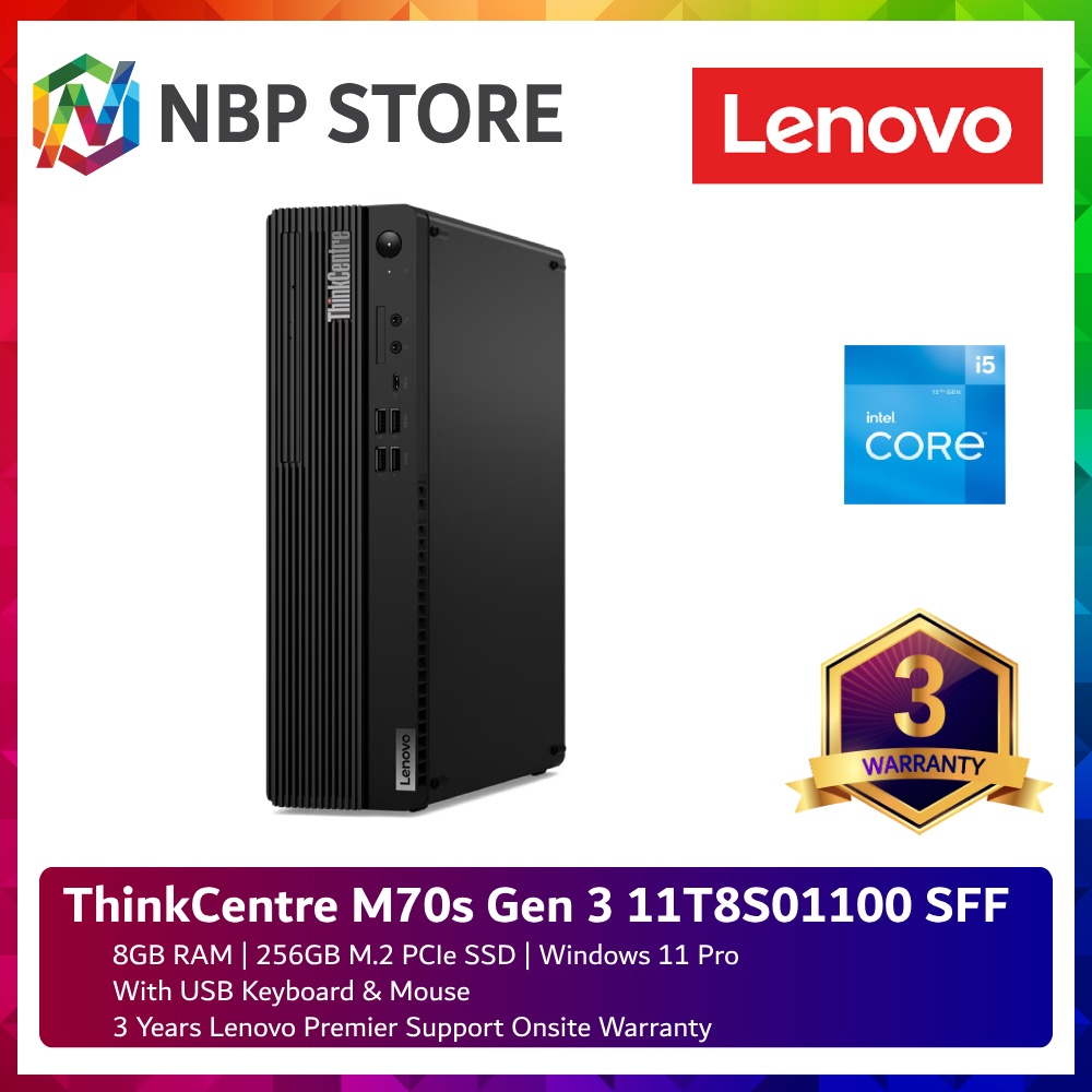 Lenovo ThinkCentre M70s Gen 3 11T8S01100 SFF Desktop PC Black ( I5 ...