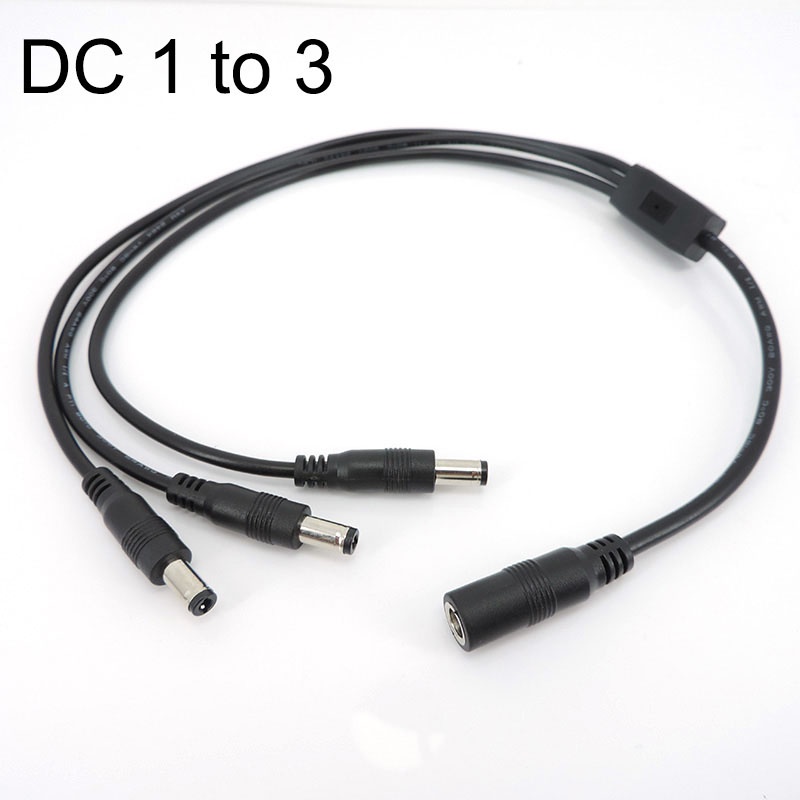 20awg 5A 1 DC Female To 2/3/4 way Male Power supply Connector Splitter ...