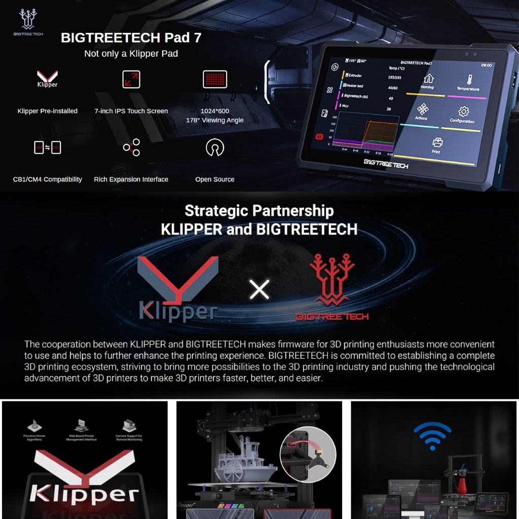 BIGTREETECH BTT Pad 7 Inch Touch Screen with Pre-Installed CB1 Board ...