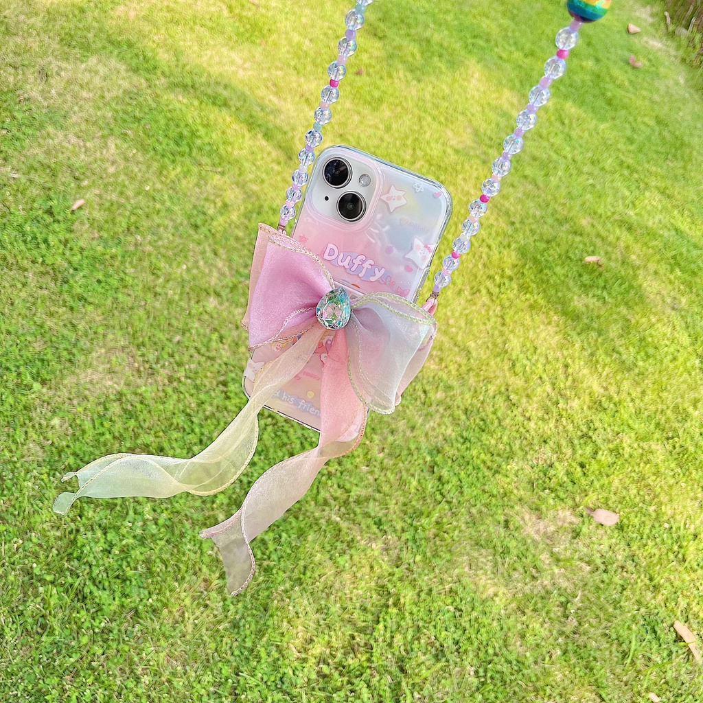 Glitter Luxury Mobile Phone Crossbody Chain Stand Back Clip Holder Cute ...