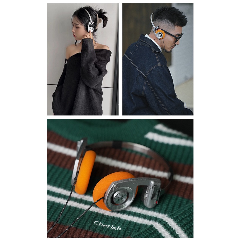 WhatPlus Retro Wireless Headphones Bluetooth 5.2 On-Ear Headphones HIFI ...