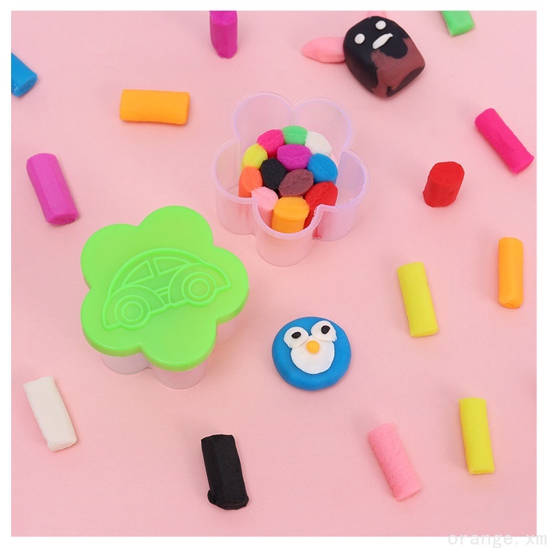 New 】 Children's DIY mini clay box in 12 colors with mold modeling ...