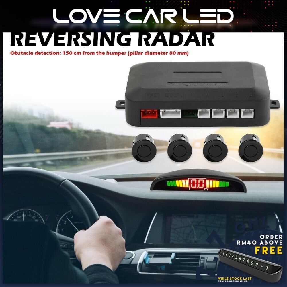 Reverse Sensors Parking Sensor Car Reverse with LCD Display Audio ...