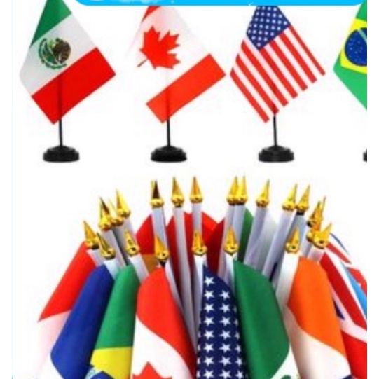 Handheld flag of 45 countries around the world is here+Sharp printed ...
