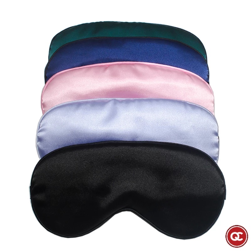 QC Satin Silk Eye Mask for Sleeping/ Cute Travel Eye Shade Cover/ Nap ...