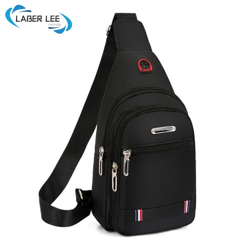 LABER LEE Sling Bag Men Chest Bag Outdoor Travel Korean Canvas Men Bag ...