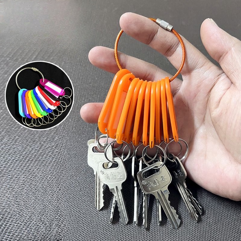 Wire Ring House Landlord Keychain Logo Hotel Color Sign Label Key Plate ...