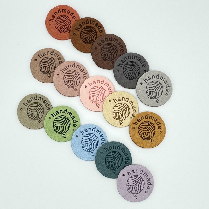 1pc Handmade Microfiber Label Tag Color Tag O Size Tag 彩色标签handmade ...