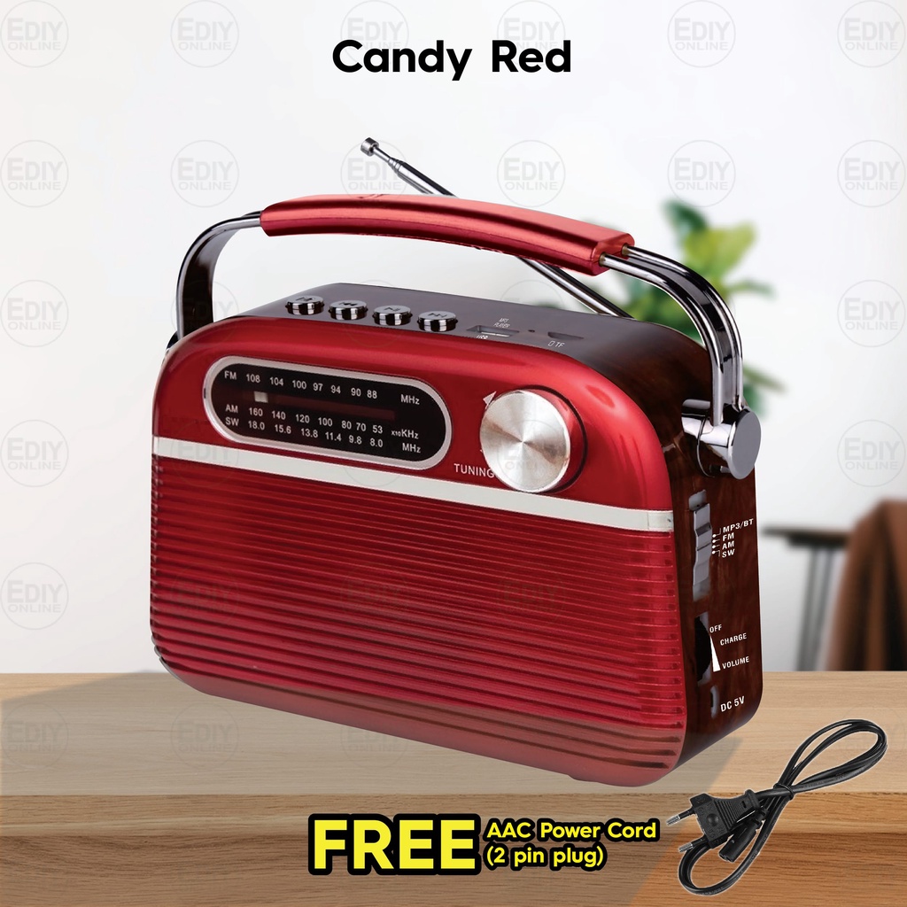 Retro Classic Rechargeable Radio FM AM SW Band Bluetooth Wireless ...