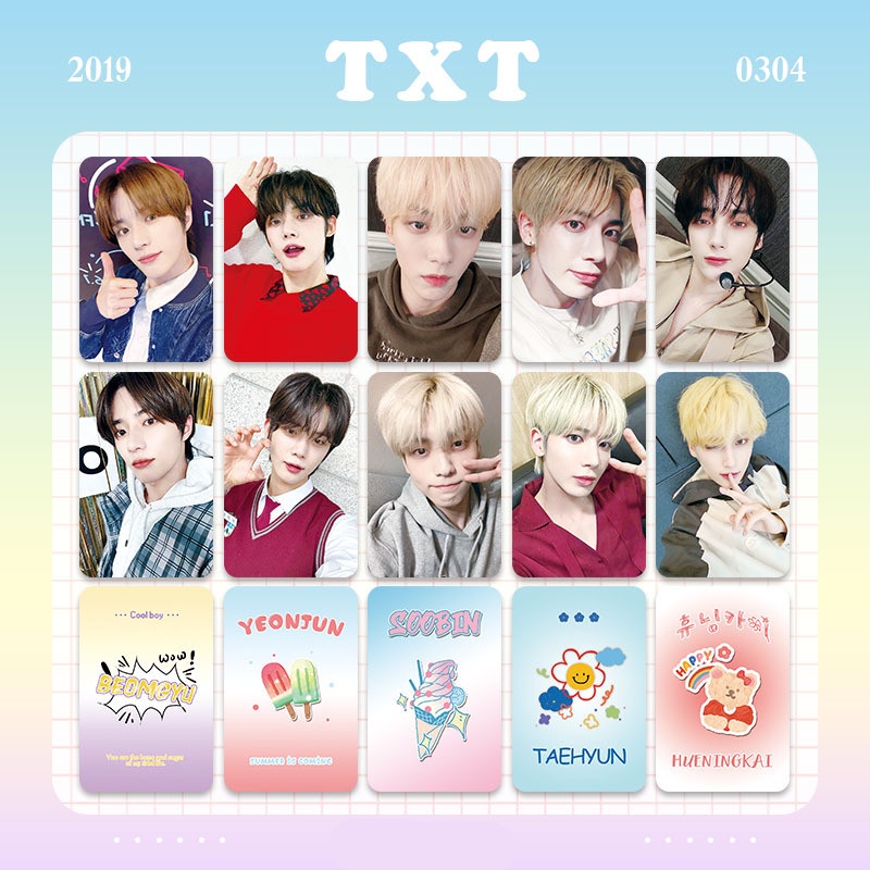 6pcs/set TXT Photocards Lomo Cards TOMORROW X TOGETHER Soobin Yeonjun ...