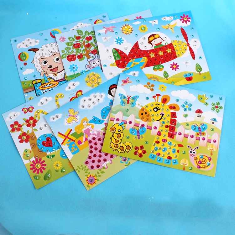 Puzzle Toys Kids Children Stickers Toy DIY Diamond Stickers Handmade ...