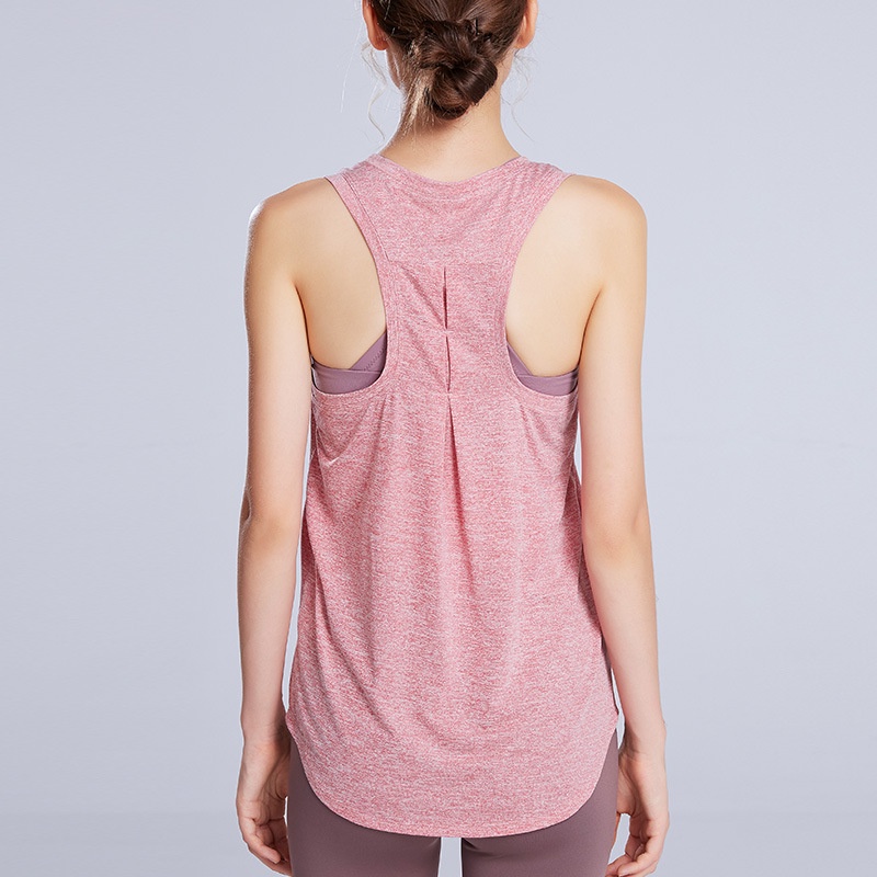Racer Back Workout Tank Top Women Fitness Gym Exercise Clothes Loose ...