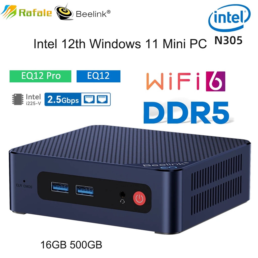 Beelink EQ12 Pro Windows 11 Mini PC 12th Intel N305 N100 16G DDR5 500G ...