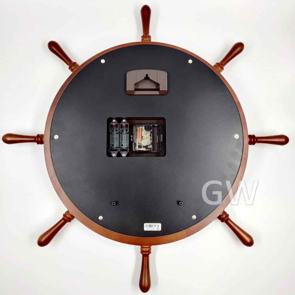 100% ORIGINAL SEIKO Maritime Ship Wheel Rotating Wooden Pendulum Wall ...