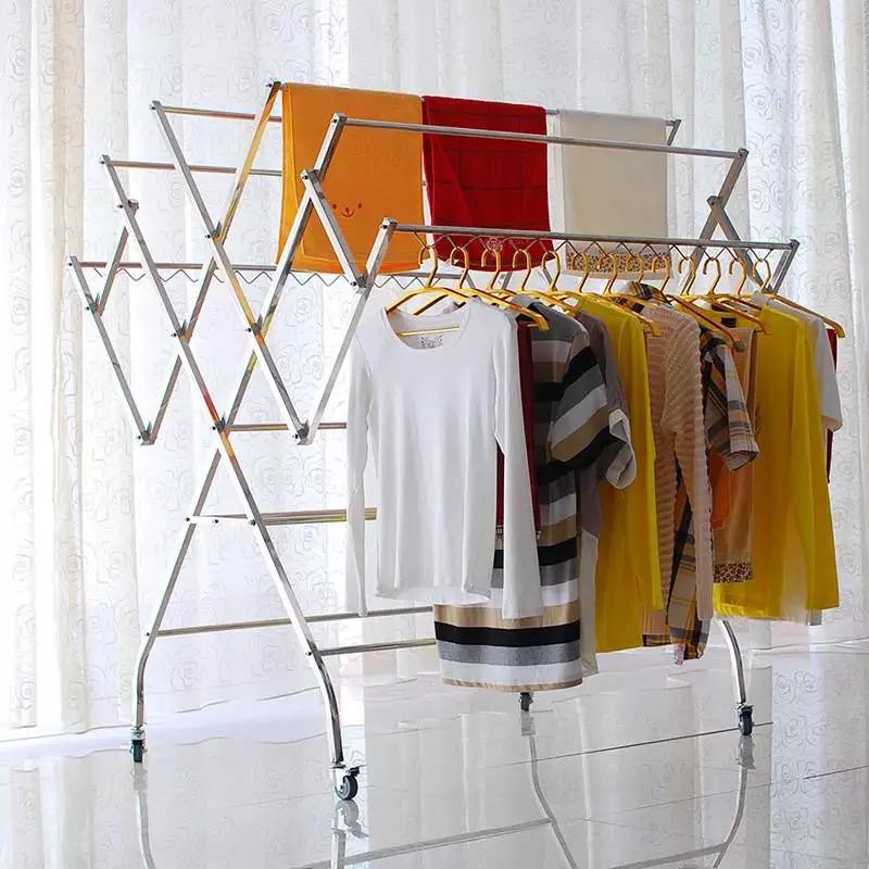 Ampaian Baju Home Foldable Extendable Clothes Rack Cloth Hanger/ Cloth ...