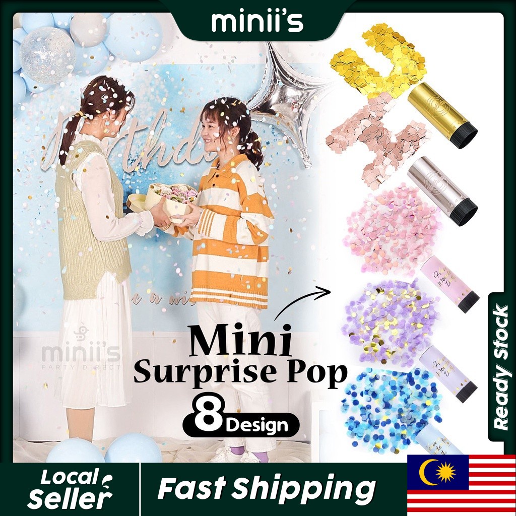 MINIIS PARTY Mini Popper Pop Surprise Popper Confetti Paper Confetti ...