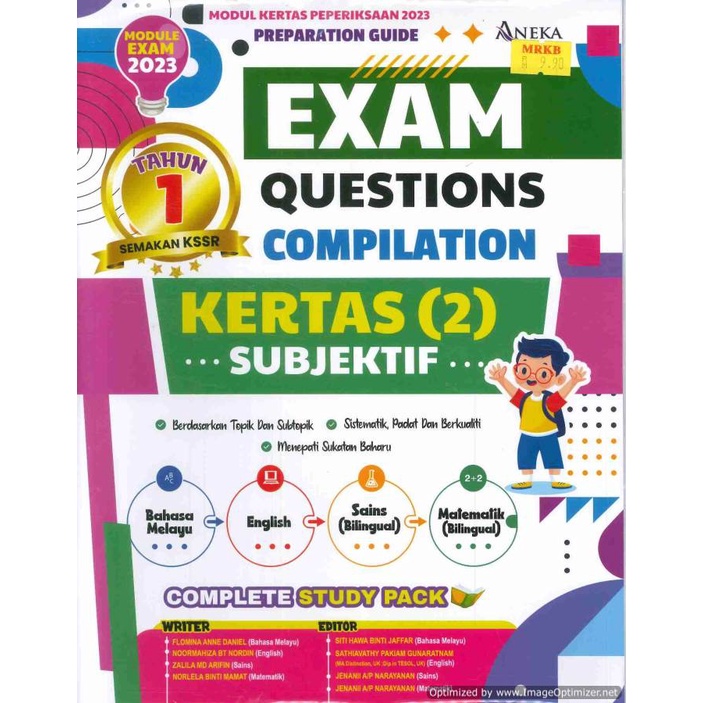 MODUL KERTAS PEPERIKSAAN 2023 SET TAHUN 1 KERTAS 2 (BM,ENGLISH,MATH.SCI ...