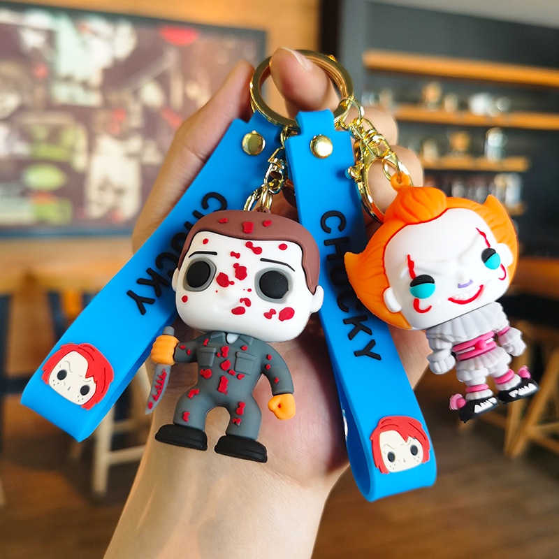 Horror Series Ghost Doll Killer Key Ring Pendant Keychain Ghost Doll ...