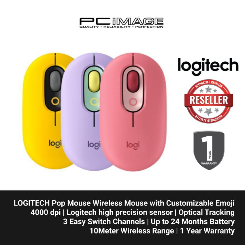 LOGITECH Pop Mouse Wireless Mouse with Customizable Emoji | Shopee Malaysia