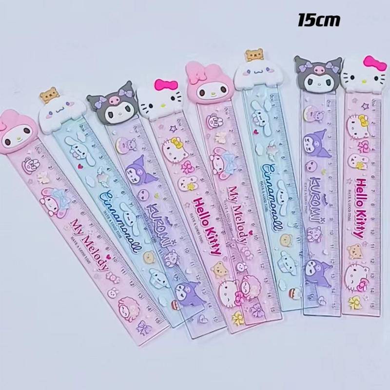 4 Styles Sanrio MyMelody Kuromi Cinnamoroll 15cm Transparent Plastic ...