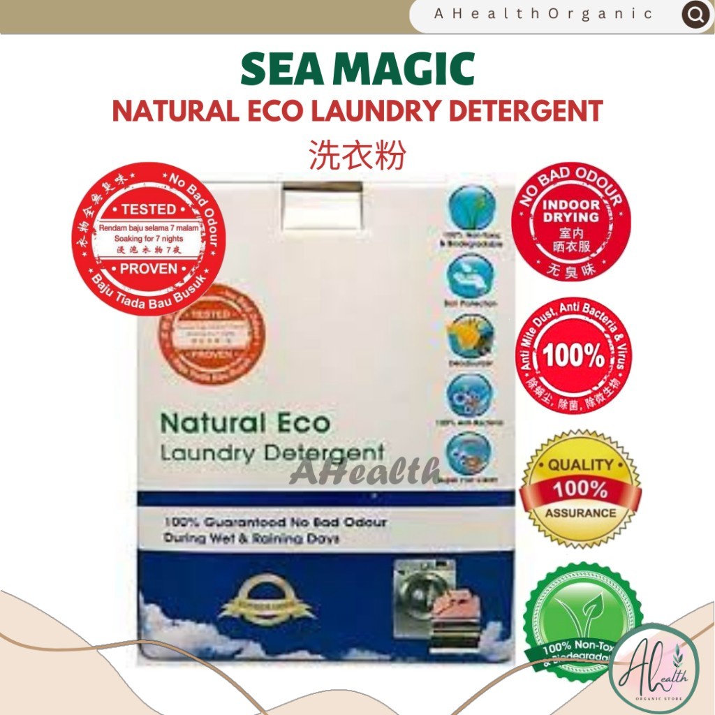 SEA MAGIC NATURAL ECO LAUNDRY DETERGENT POWDER 3KG | Shopee Malaysia