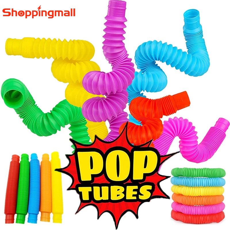 Creative Colorful Plastic Pop Tube Coil Anti Stress Toy Children ...
