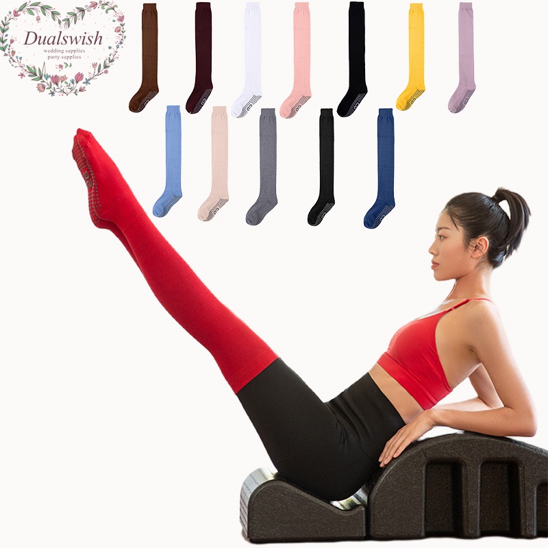 Dualswish Professional Long Tube Knee Length Yoga Socks Women's Anti ...