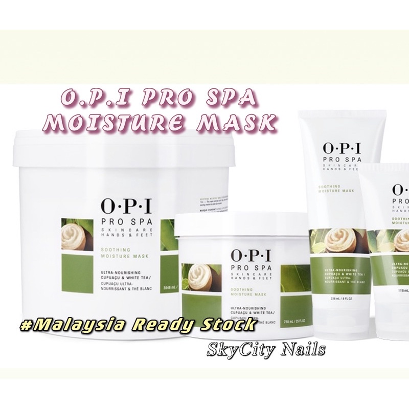 OPI Pro Spa Soothing Moisture Mask OPI 白茶滋润手膜足膜Topeng Kelembapan ...