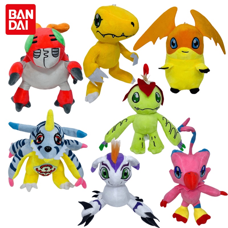BANDAI Digimon Adventure Plush Doll Agumon Palmon Piyomon Patamon ...