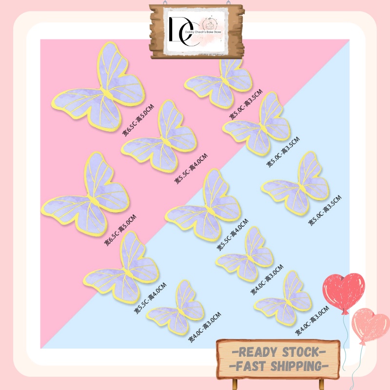 Ins Butterfly Cake Topper Butterfly Set Cake Decoration Hiasan Kek Rama ...
