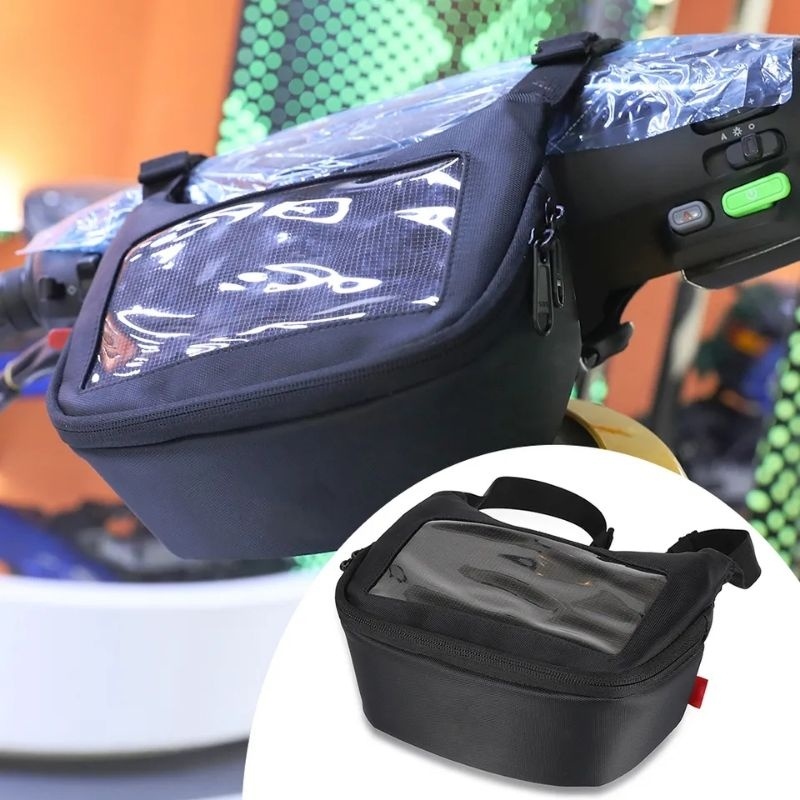 MOTORCYCLE HANDLEBAR BAG WATERPROOF GPS NAVIGATION POUCH WAIST BAG BIKE ...